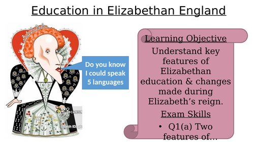 Elizabethan England - Unit 3 - Knowledge & Assessment Booklet + All ...