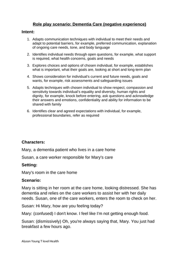 Roleplay Scripts | Teaching Resources