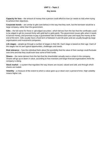 LIBF Level 2 AiFE/CeFE - Unit 2, Topic 1-4, Complete Lessons and Resources_Sept. 2023 | Teaching ...