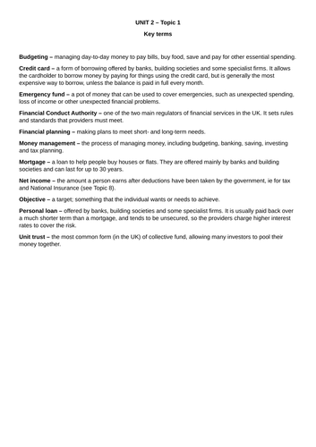 LIBF Level 2 AiFE/CeFE - Unit 2, Topic 1-4, Complete Lessons and Resources_Sept. 2023 | Teaching ...