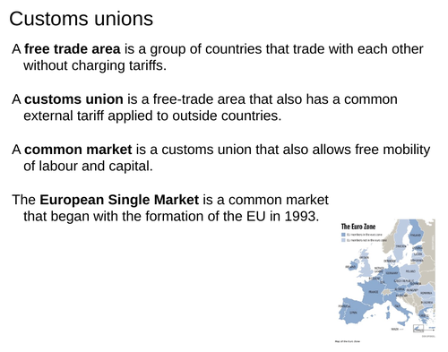 Customs unions and the WTO | Teaching Resources