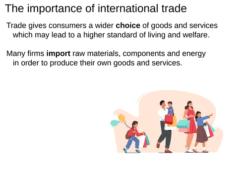 The importance of international trade | Teaching Resources