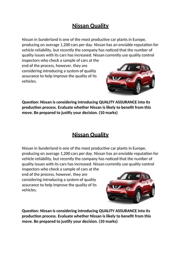 Quality case study (Lesson 6) - GCSE Business | Teaching Resources
