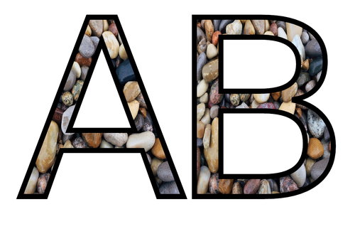 NEW Geography ROCKS Display, Lettering, Whole Alphabet, Numbers, Signs ...