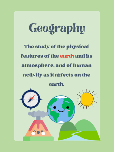 Geography and history definition posters | Teaching Resources