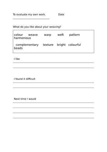 Textile Weaving Art Craft KS1 KS2 | Teaching Resources