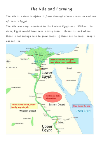 Ancient Egypt SEN Worksheets: The Nile & Farming | Teaching Resources