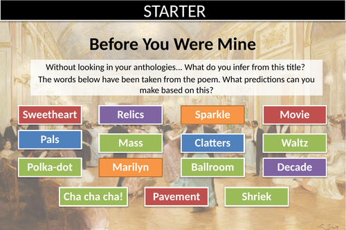 Before You Were Mine (with annotations) | Teaching Resources