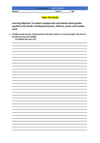 International A Level Sociology Cambridge | Teaching Resources