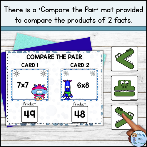 Winter Monster Multiplication Flashcards | 0-12 | Teaching Resources
