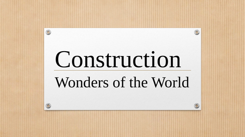 Wonders of the World construction area cards | Teaching Resources