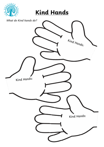 Kind Hands Worksheet | Teaching Resources