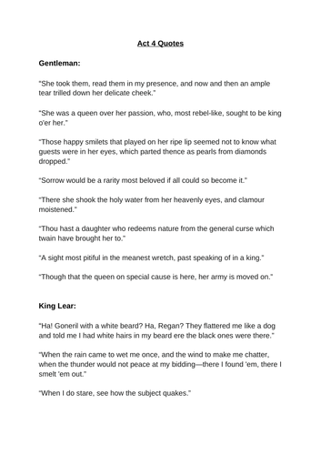 'King Lear' Resource Pack | Teaching Resources