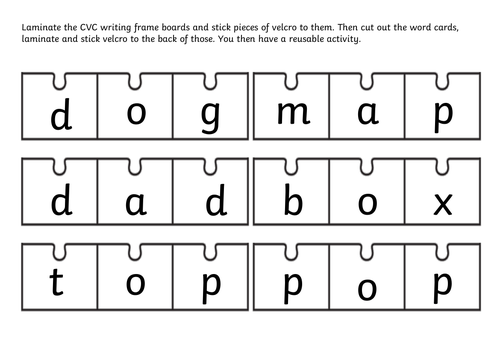 CVC Word and Picture Matching Jigsaws | Teaching Resources