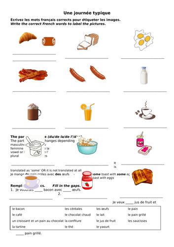 Une journée typique | Teaching Resources