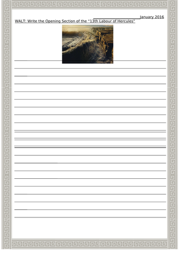 Back to School Year 5 Literacy Greek Myths Worksheets Planning ...