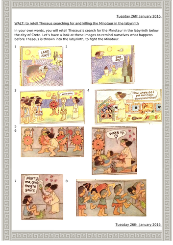 Back to School Year 5 Literacy Greek Myths Worksheets Planning ...