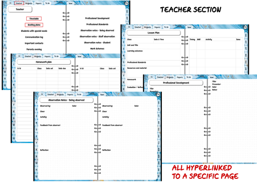 Teacher Planner - undated | Teaching Resources