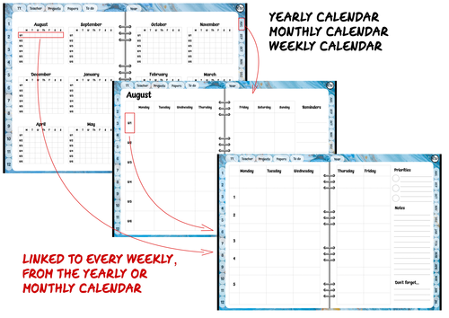 Teacher Planner - undated | Teaching Resources