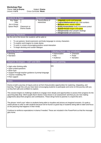 Year 7 Introduction to Drama | Teaching Resources