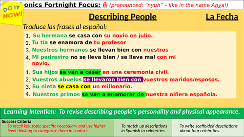 SPANISH DESCRIBING PEOPLE'S APPEARANCE AND PERSONALITY | Teaching Resources SPANISH DESCRIBING PEOPLE'S APPEARANCE AND PERSONALITY | Teaching Resources