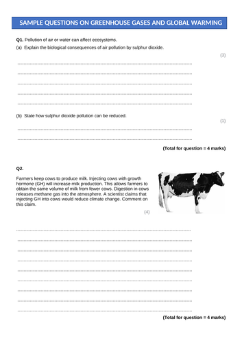 Human influences on the environment - A complete set of resources ...