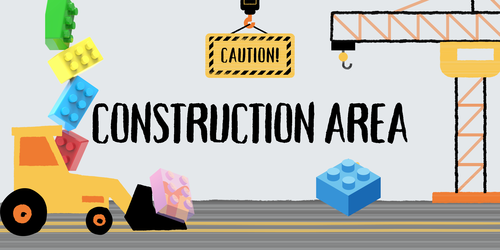 Construction Area Sign for Continuous Provision Area | Teaching Resources