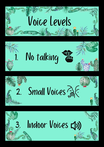 Classroom noise level Signs | Teaching Resources