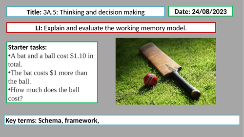IB Psychology: Thinking & decision making | Teaching Resources