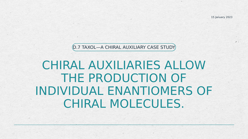 IB Chemistry HL Option D PPTs | Teaching Resources