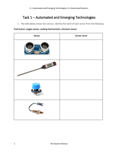 Igcse Computer Science Unit 6 Automated And Emerging Technologies 6