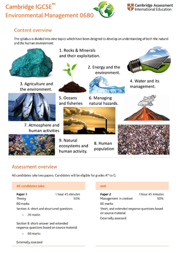 IGCSE Environmental Management [Chapter 1 - Past Paper Booklet ... IGCSE Environmental Management [Chapter 1 - Past Paper Booklet ...