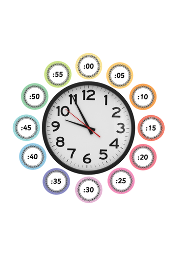 Pastel Rainbow Clock labels - Telling the time labels - 2 Themes ...