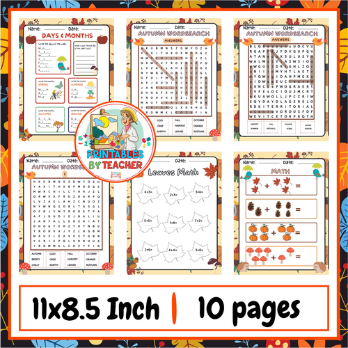 autumn activities- Autumn fall mixed activities for kids- free autumn ...