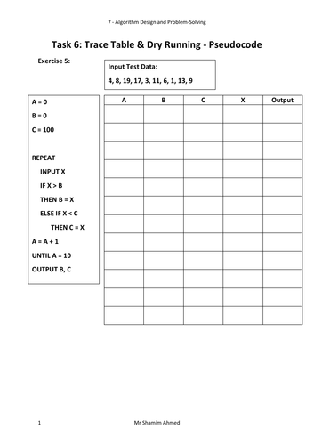 iGCSE Computer Science - Unit 7 Algorithm Design and Problem-Solving ... iGCSE Computer Science - Unit 7 Algorithm Design and Problem-Solving ...
