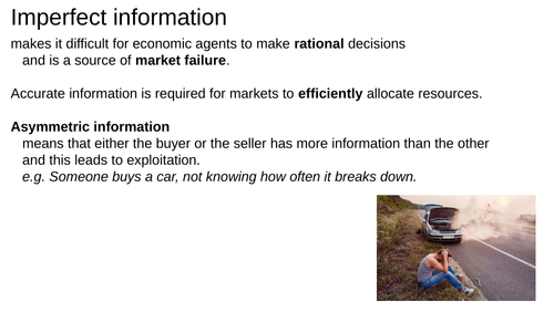 Imperfect information - behavioural economics | Teaching Resources