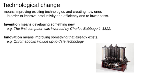 Technological change | Teaching Resources