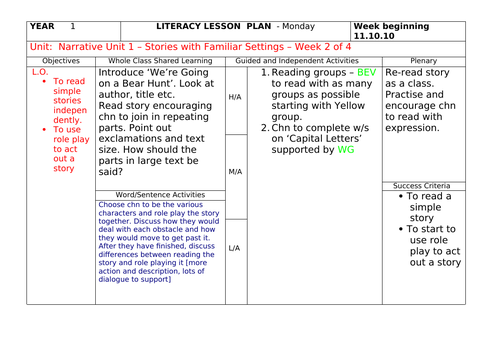 Back to School Autumn Planning Year 1 Massive Amount of Work Literacy ...