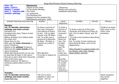 Back to School Autumn Planning Year 1 Massive Amount of Work Literacy ...