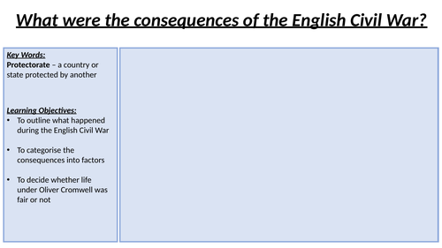 L4 What were the consequences of the English Civil War? | Teaching ...