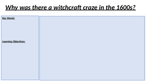 L7 Why was there a witchcraft phase in the 1600s? | Teaching Resources