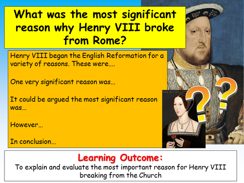 Henry VIII Reformation | Teaching Resources