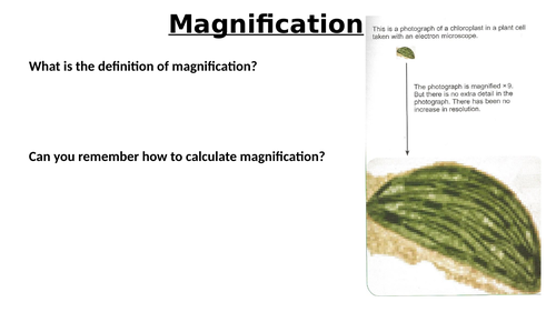 A-Level AQA Biology - Microscopy | Teaching Resources