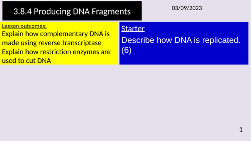 AQA A level Gene Tech | Teaching Resources