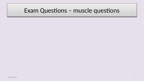 AQA A level Muscles | Teaching Resources