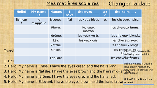 Studio 1 - Module 2 - French | Teaching Resources