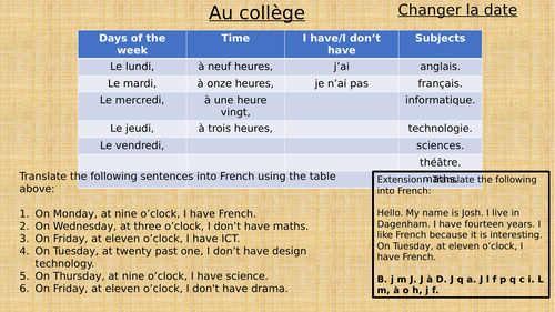 Studio 1 - Module 2 - French | Teaching Resources