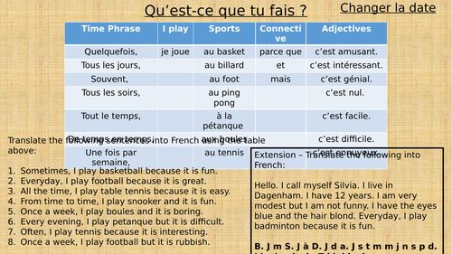 Studio 1 - Module 3 - French | Teaching Resources
