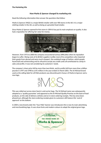 Marketing Mix (Lesson 6) - GCSE Business | Teaching Resources