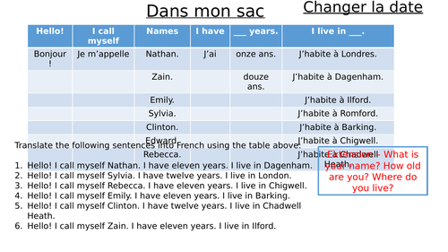 Studio 1 - Module 1 - French | Teaching Resources